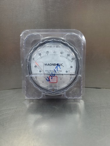 Dwyer Magnehelic W32AC TK Pressure Gauge, 0-60 INCHES OF WATER. 6B-11 ...