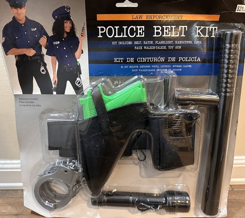 Law Enforcement 7 Piece Police Belt Kit Kid Costume Accessory Cop ...