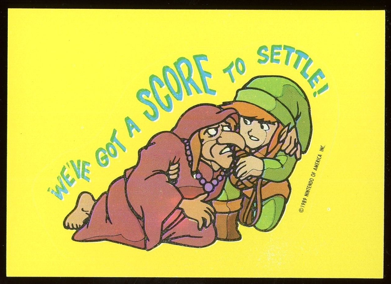 1989 Topps Nintendo Zelda Score Link Sticker Trading Card #27 Punch-out ...