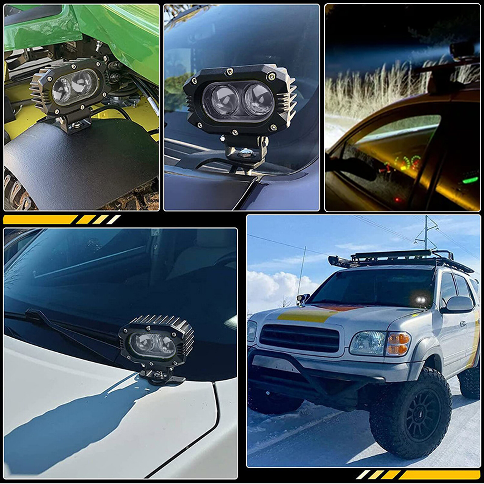 4" 800W LED Work Light Bar Spot Pod Fog Driving Lamp Offroad UTE ATV ...