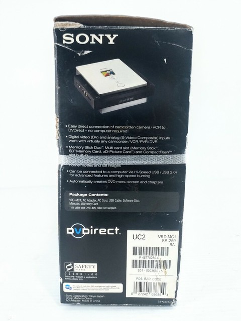 Sony Vrd-mc1 Standalone DVD Recorder DVDirect for sale online | eBay