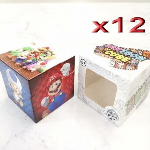 12pc Wholesale 3x3 Kids Mario Rubiks Magic Speed Puzzle Cube Toys ...