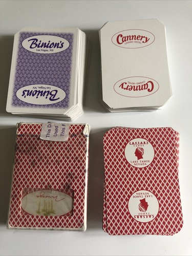 Nevada Casino Playing Cards Lake Tahoe Las Vegas Caesars Cannery ...