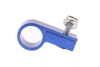 Blue Billet P-Clip for Braided PTFE Teflon Fuel Line Hose Clamp | eBay