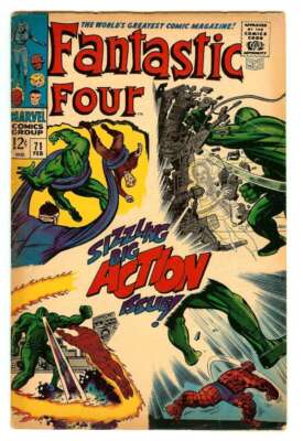 FANTASTIC FOUR #71 3.5 // JACK KIRBY & JOE SINNOTT COVER MARVEL COMICS ...