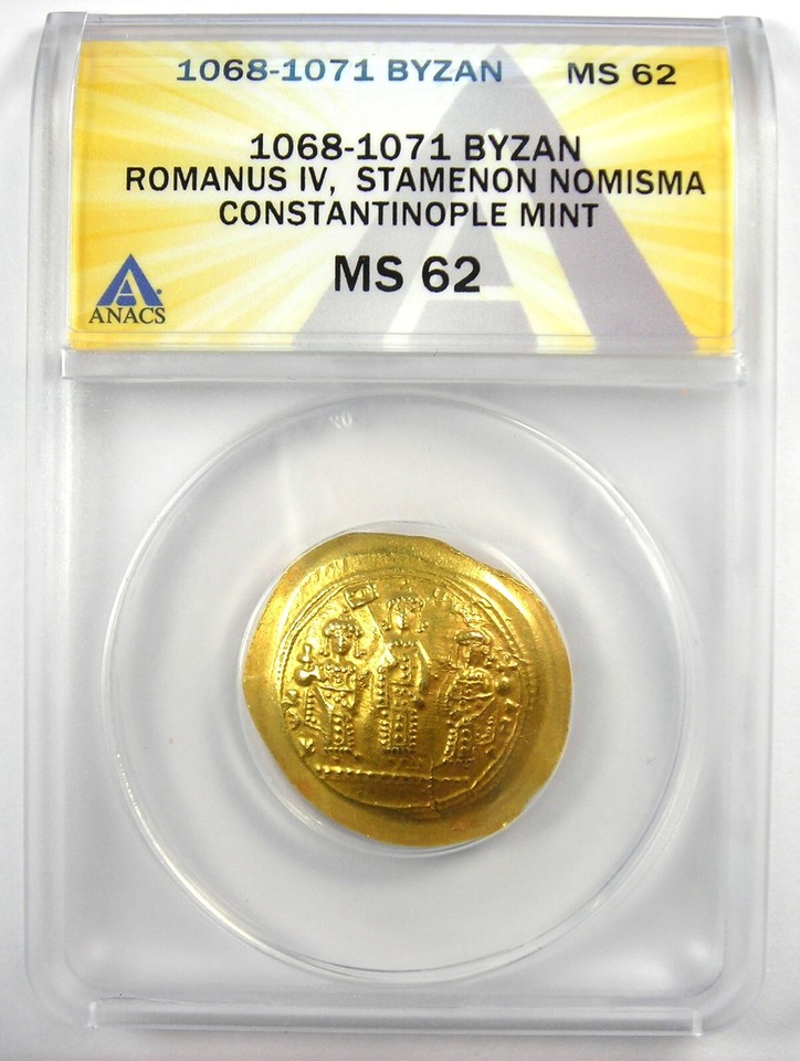 Romanus IV AV Gold Nomisma Christ Coin 1068-1071 AD - Certified ANACS ...