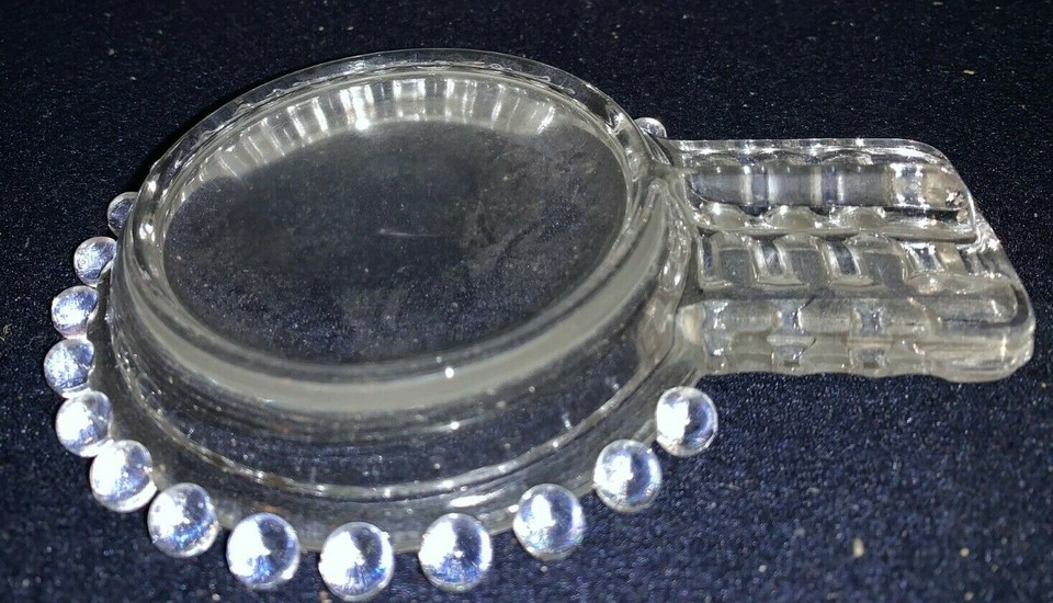 RARE Imperial Candlewick Between Place Ashtray COASTER w/ Match Holder ...