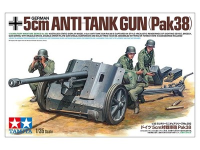 Tamiya 1/35 SCALE German 5cm Pak38 Anti-Tank Gun Model Kit #35392~NEW ...
