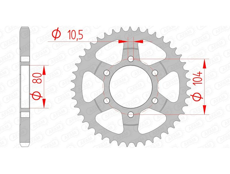15419 - Corona standard in acciaio 16610 - 525 compatibile con KAWASAKI ...