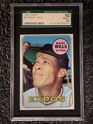 1969 Topps Baseball #45 Maury Wills SGC 8.5 | eBay