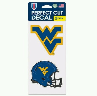 WEST VIRGINIA MOUNTAINEERS 2 PIECE LOGO CUT DECALS 4"X8" SHEET GREAT ...