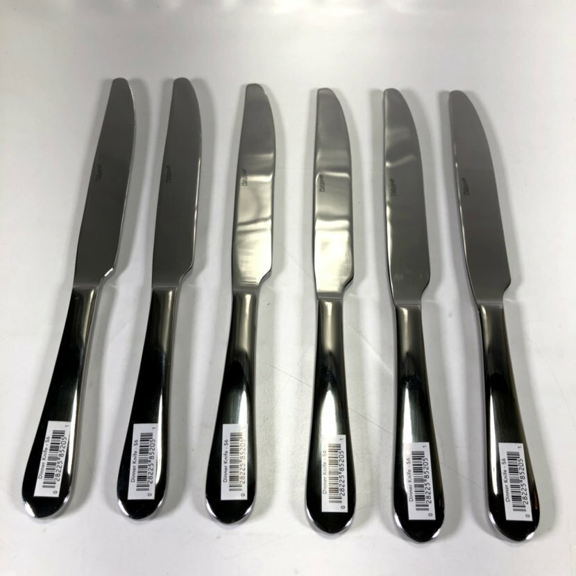 (6X) Pfaltzgraff Everyday Stainless Steel Flatware Knife Dinner Knives ...