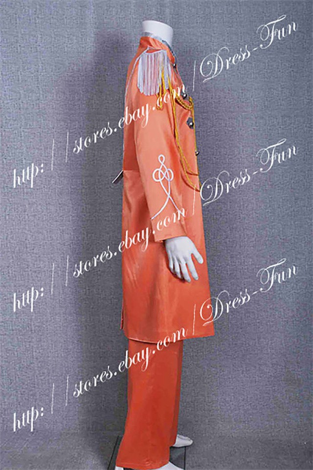 The Beatles George Harrison Sgt Pepper's Orange Cosplay Costume Suit | eBay
