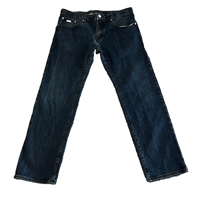 Hugo Boss Mens Jeans Regular Straight Leg Stretch Blue Wash Iowa W36 ...