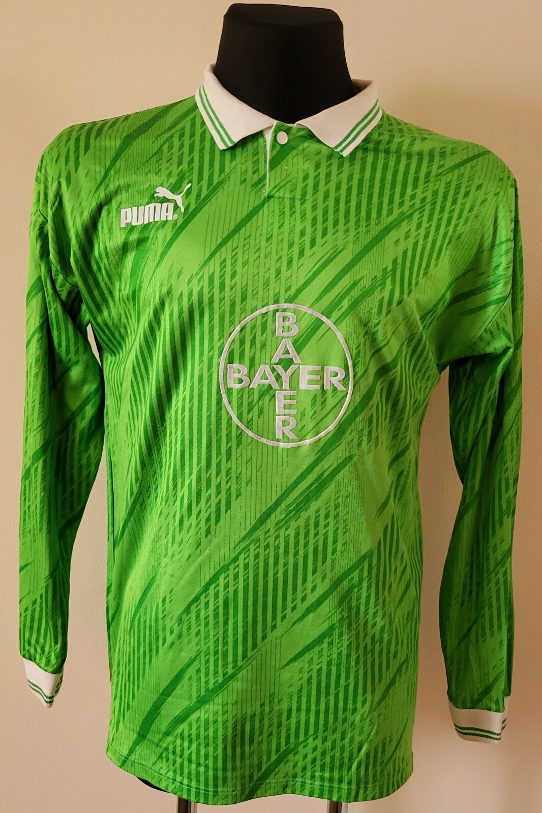 Vintage Bayer football Puma long sleeve Player Issue jersey #7 size ...