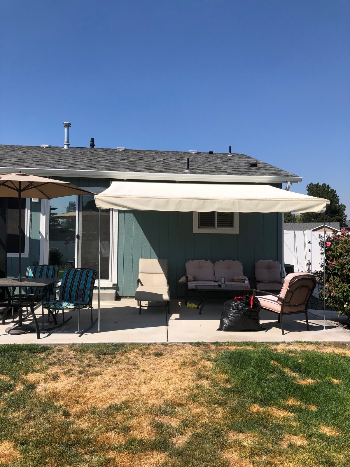 12' Sunsetter awning cream color which blends with all paint colors. | eBay