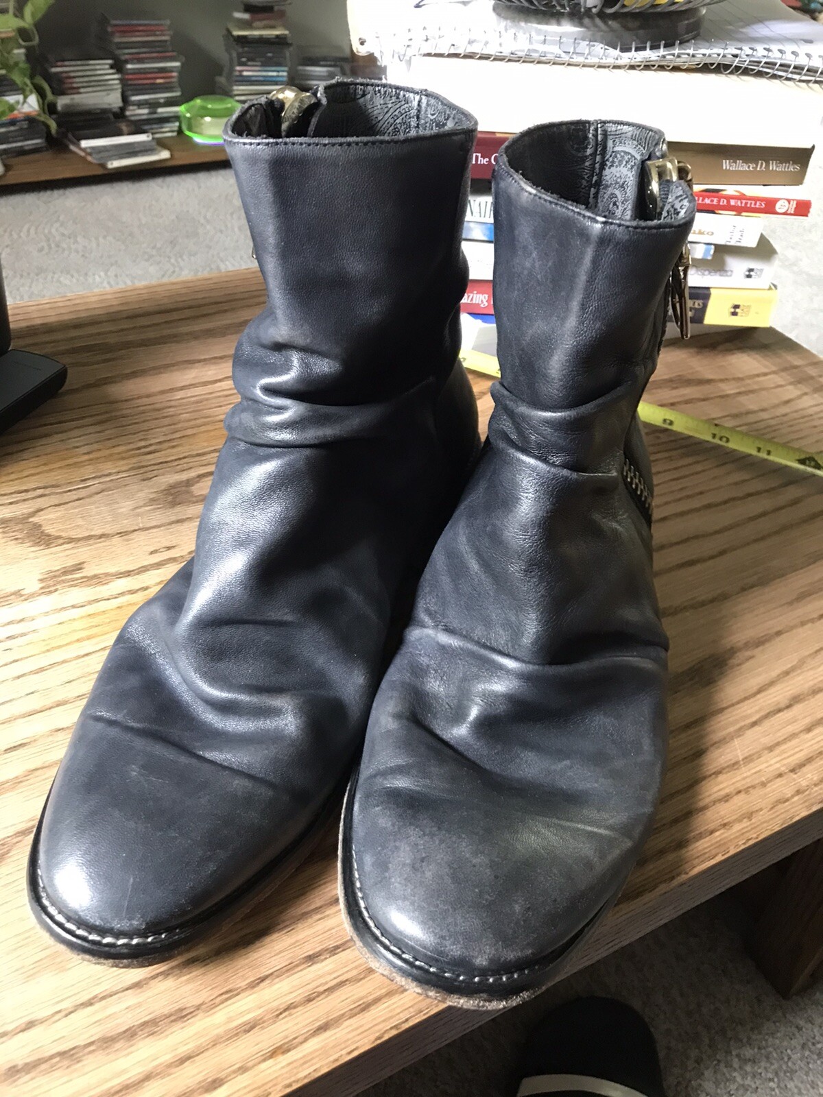 John Varvatos Jim Morrison Sharpei Black Boots 8 - Gem