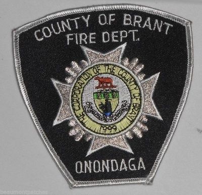Brant County Fire Dept Patch - Onondaga Ontario Canada - 4" x 4" | eBay