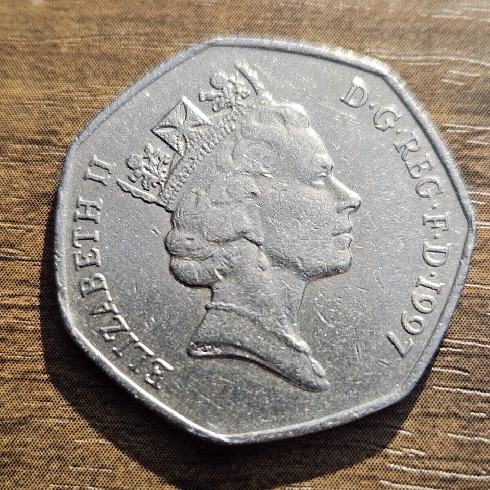 1997 Rare Valuable 50p Britannia Shield Fifty Pence Coin | eBay UK
