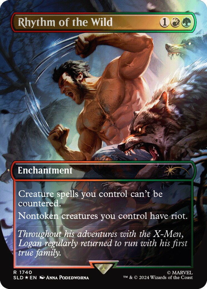 Wolverine Secret Lair x Marvel Rainbow Foil Edition MTG Magic The ...