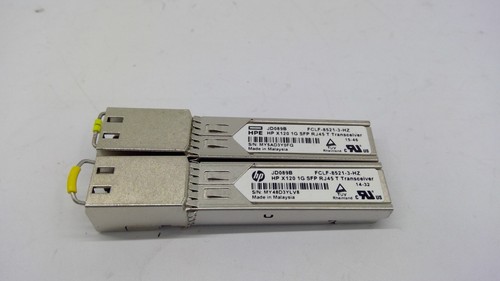 LOT OF 2 JD089B FCLF-8521-3-HZ HP HPE X120 1G SFP RJ45 Transceiver ...