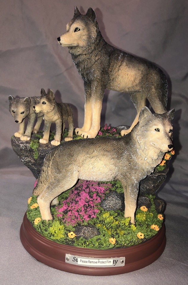 Bradford Exchange Summer Serenity Protectors Of The Pack Wolf Family ...