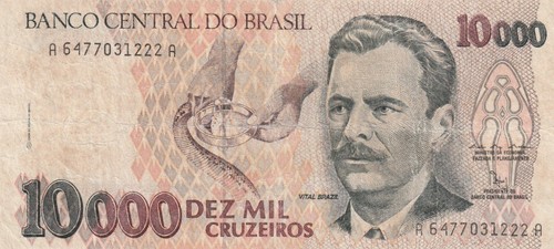1992 BRAZIL 10,000 CRUZEIROS BANKNOTE | eBay Australia