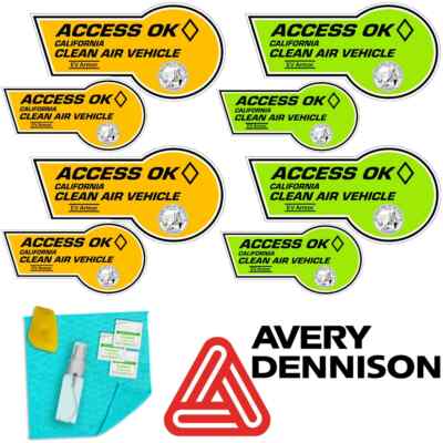 California 2022-2023 HOV Stickers Avery Paint Protection Film | eBay