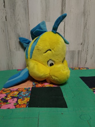 Disney Parks The Little Mermaid Friend Plush FLOUNDER Fish Stuffed ...