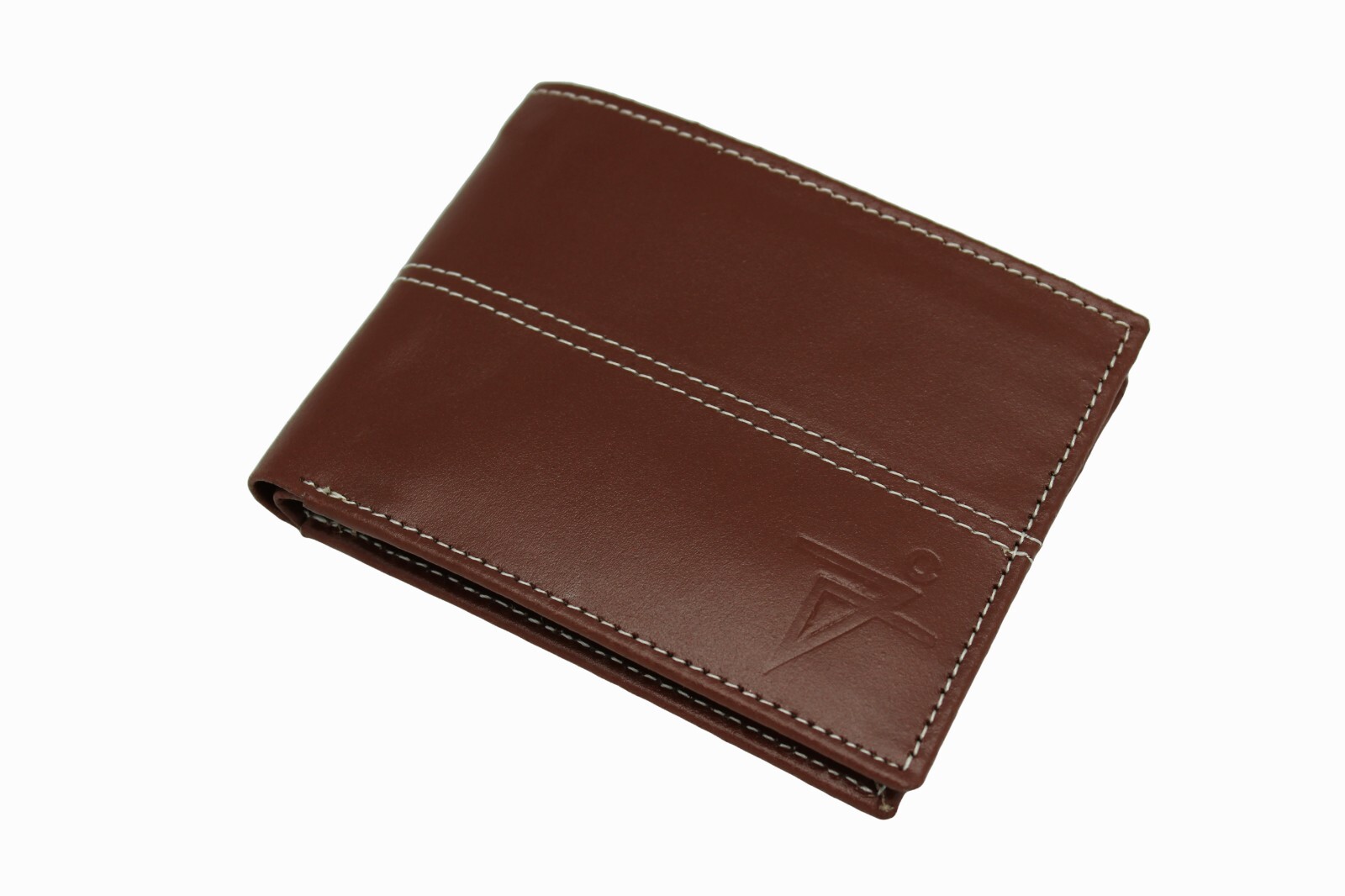Brown Leather Bi-fold Wallet Slim Executive 10 Credit Card Slots | eBay