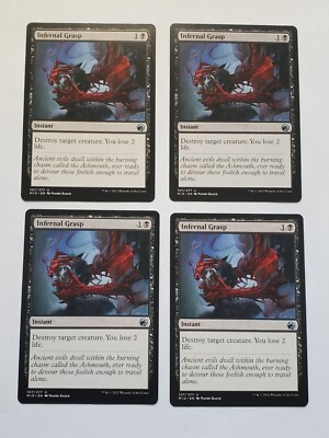 4x Infernal Grasp - Midnight Hunt - Near Mint - Magic the gathering | eBay
