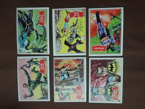1966 TOPPS BATMAN CARD LOT RED BAT RIDDLER BACK BAT LAFFS | eBay