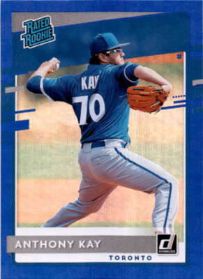 2020 Donruss Holo Blue #52 Anthony Kay RC Rookie Toronto Blue Jays ...