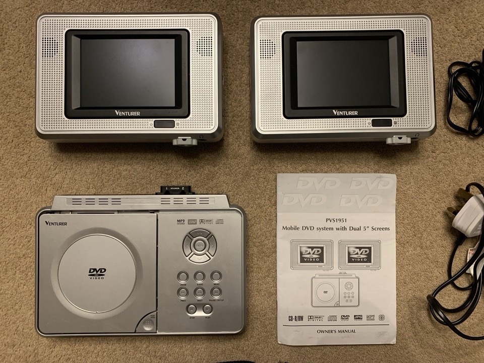 Venturer PVS1951 Portable DVD Player System With Screens (One Faulty ...