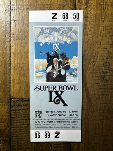 Pittsburgh Steelers -SUPER BOWL IX-Sprint-REPLICA TICKET-defeated ...