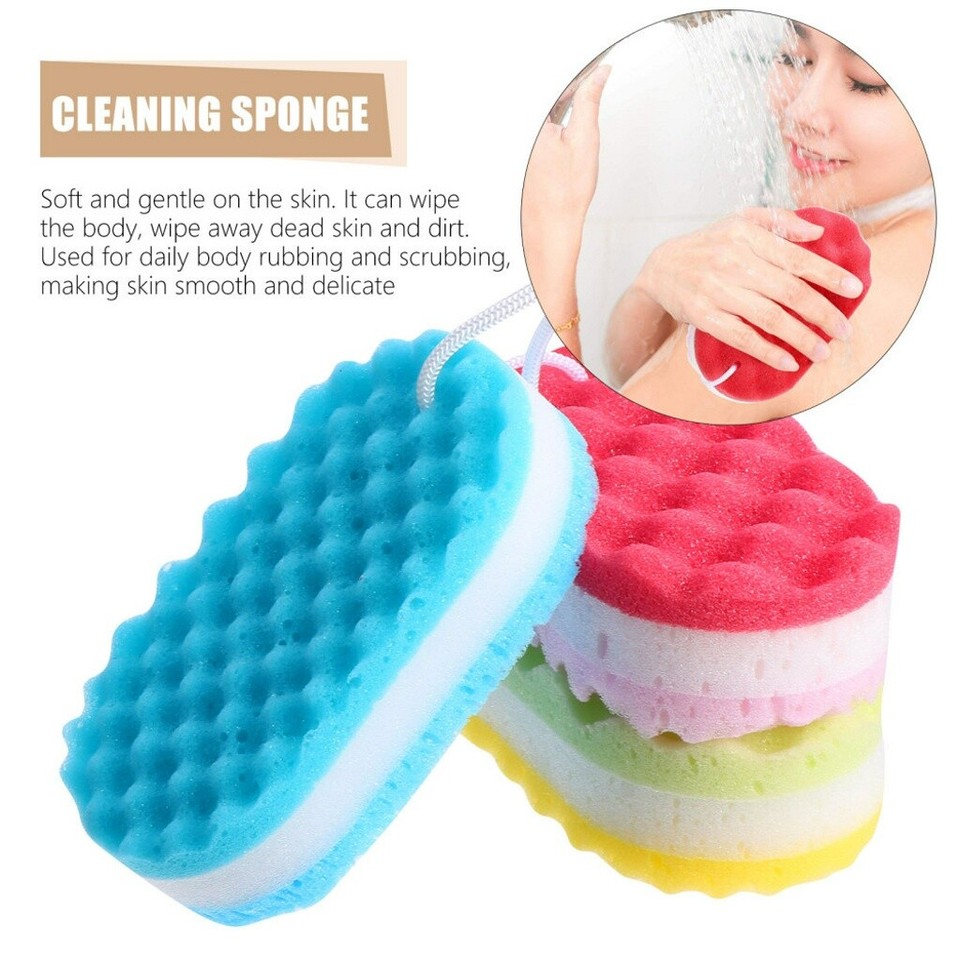 3pcs shower sponges body sponges for women Body Cleaning Supplies Bath ...