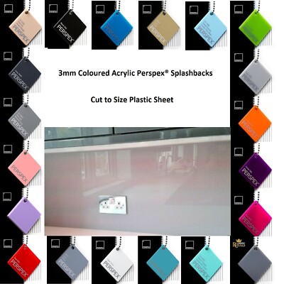 Acrylic Upstand Perspex® Splashback Plastic 3mm x 2100mm x 800mm 100 ...