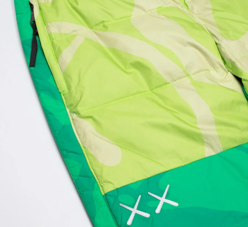 KAWS The North Face Retro 1996 Nuptse Pants Safety Green Large TNF Ski ...