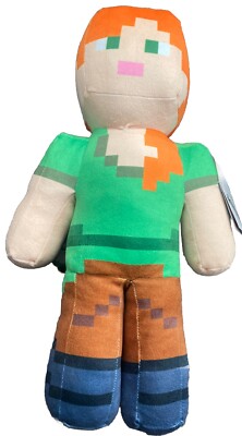 Minecraft Alex 14" Plush Toy Factory Stuffed Doll Explorer Figure ...