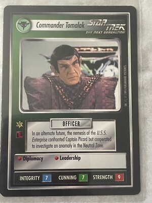Star Trek CCG 1E AU COMMANDER TOMALAK RARE Card NEVER PLAYED | eBay