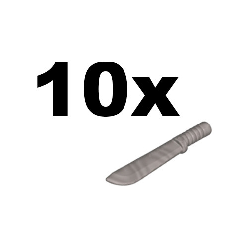 NEW LEGO - Weapon - sword - Machete Flat Silver x10 - town city jungle ...