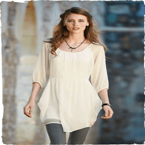 Peruvian Connection Gossamer Flowy Tunic Top Size M | eBay