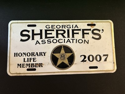 Georgia Sheriffs Association License Plate Life Member 2007 | eBay