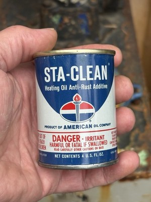 Vintage Unopened American Oil Sta-Clean Additive 4 Fl. Oz Can | eBay