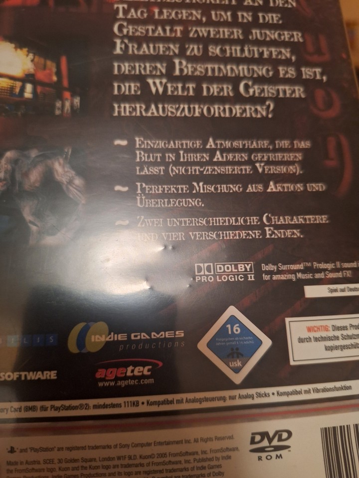 Kuon (Sony PlayStation 2, 2006) - PAL PS2 German edition plays in ...