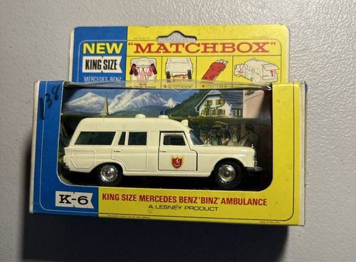 Lesney Matchbox King Size K-6 Mercedes Benz Ambulance - NO Patient Or ...