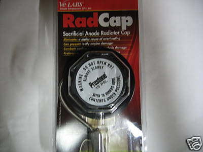 Sacrificial Anode Radiator Cap Stops Electrolysis RC-39 VE-Labs RadCap ...