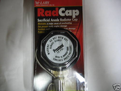 Sacrificial Anode Radiator Cap Stops Electrolysis RC-39 VE-Labs RadCap ...