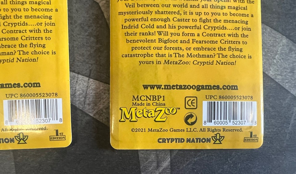 MetaZoo TCG Cryptid Nation 1st Edition Blister Pack w/Mothman x4 Lot ...