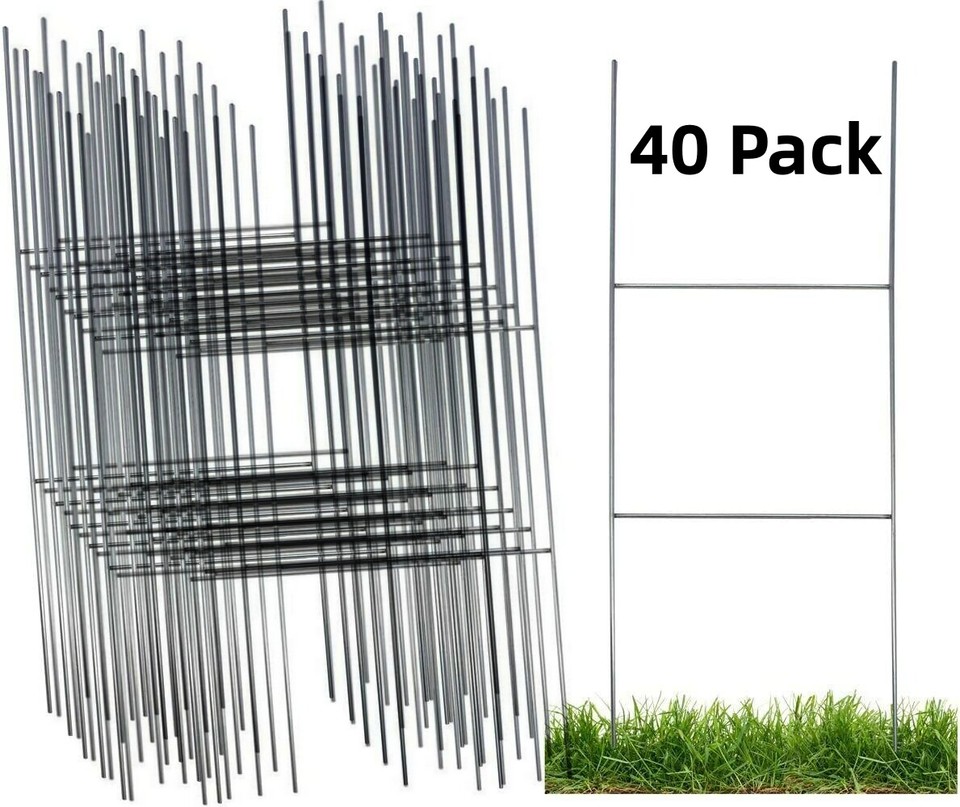 Sturdy Metal H Frame Wire Step Stakes for Yard Signs(10 x 30 inch ...
